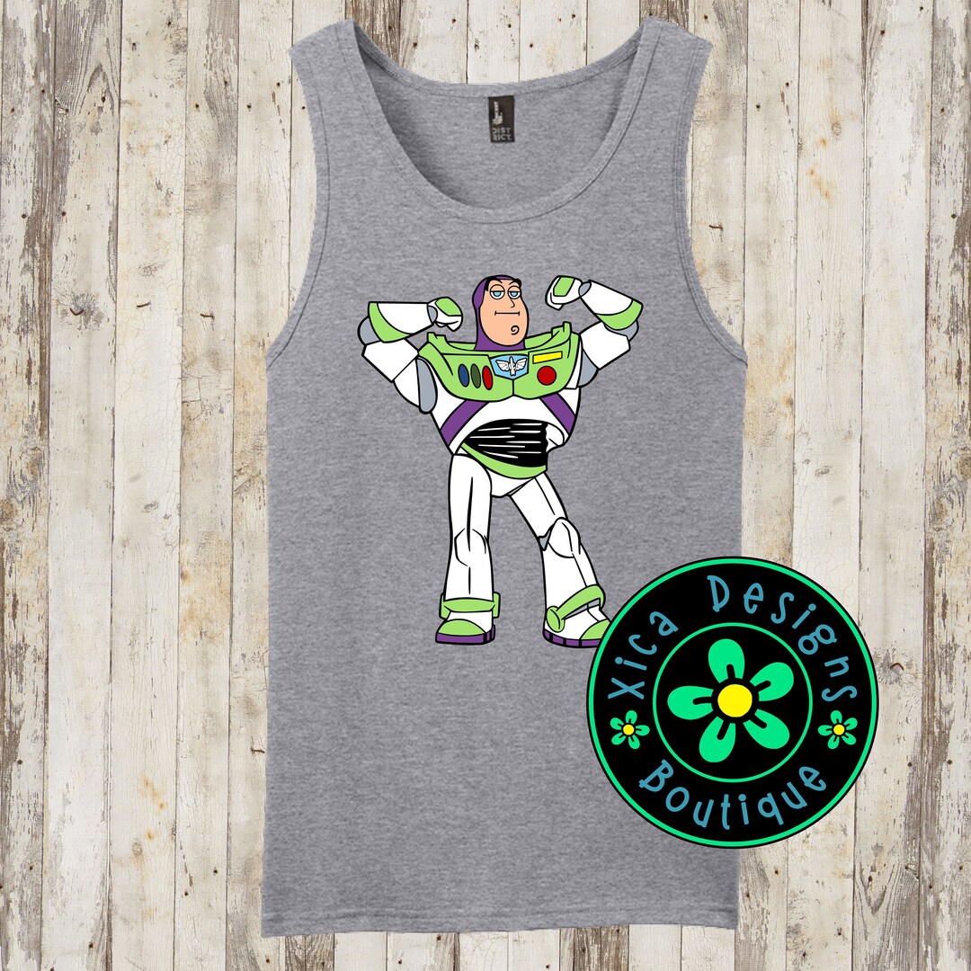 Buzz Lightyear Tank, Toy Story, Buff Buzz Tank, Workout Shirt ...