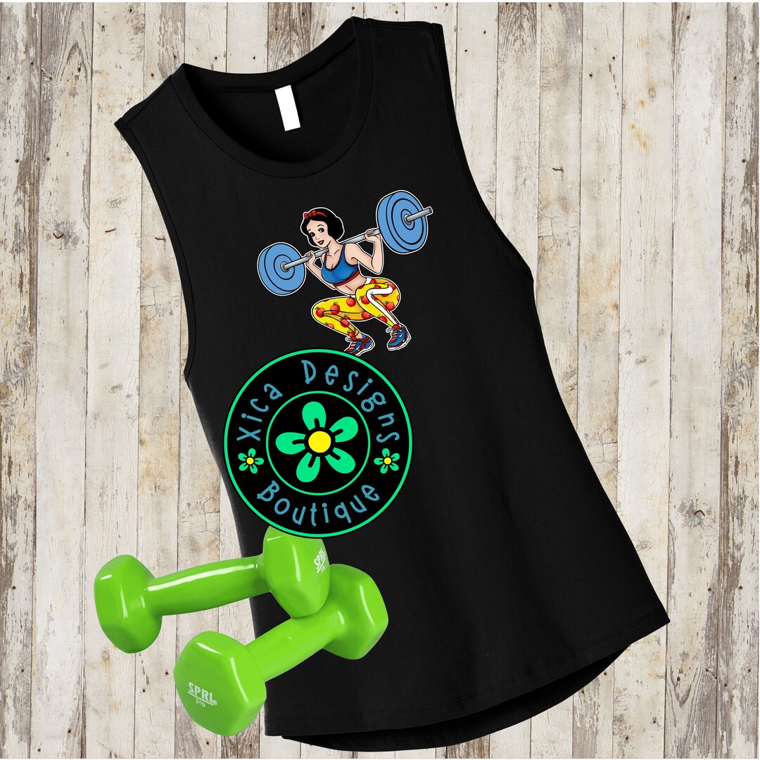 Squats Snow White Tank, Disney Fitness Gym Shirt, Workout Shirt ...