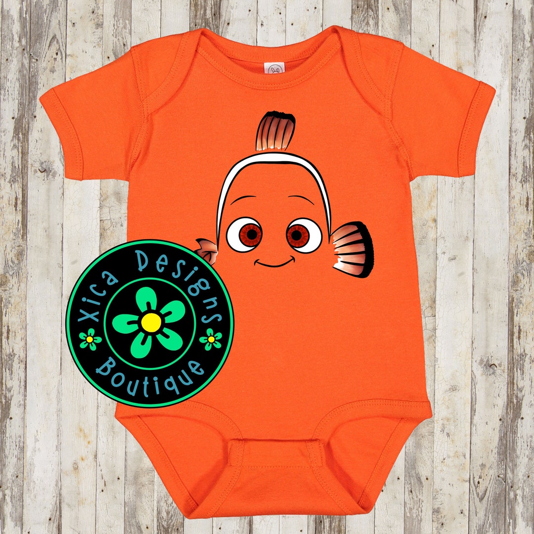 Nemo Face Direct to Garment Bodysuit, Finding Nemo Face Shirt, Direct ...