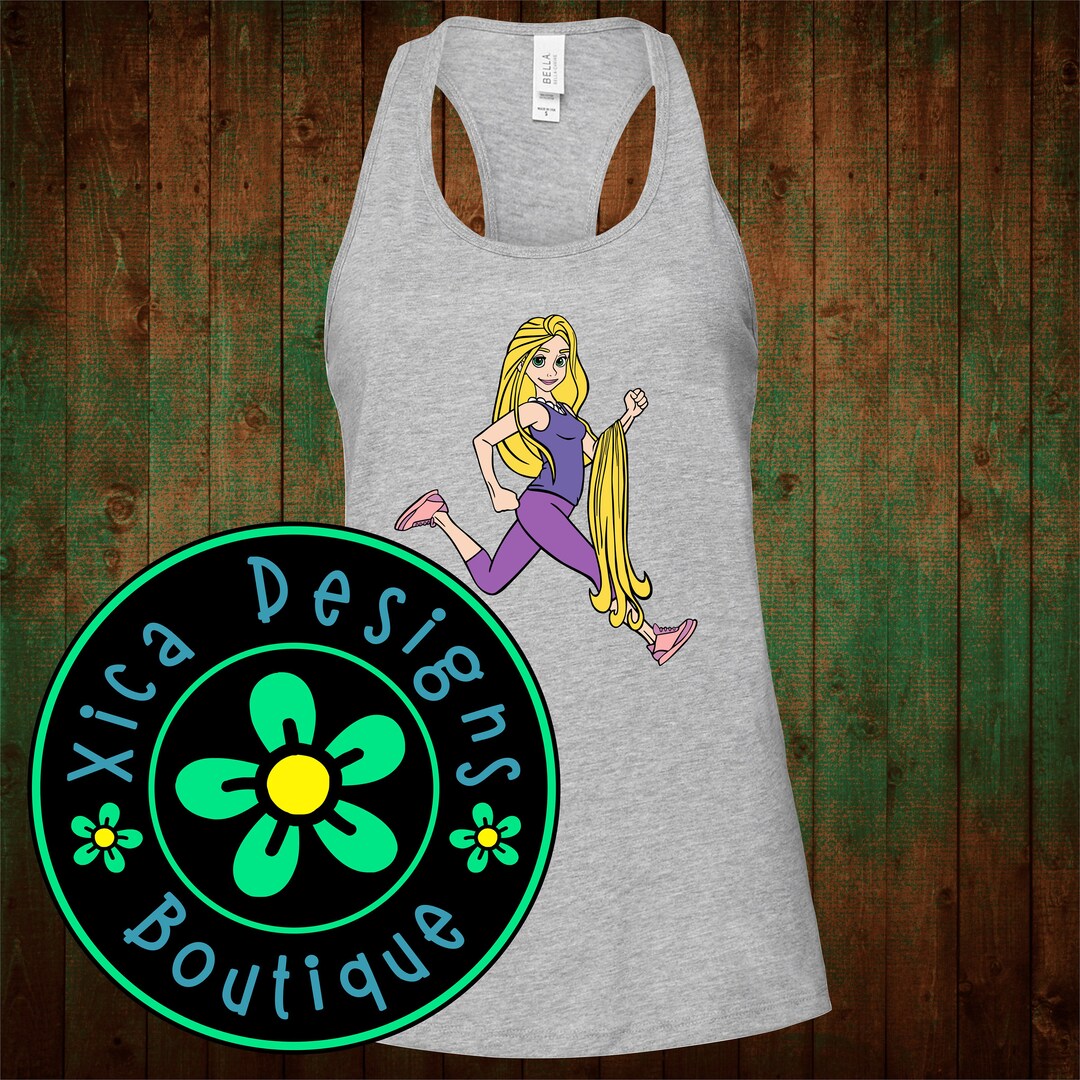 Running Rapunzel Racerback, Tangled Shirt, Disney Princess Half ...