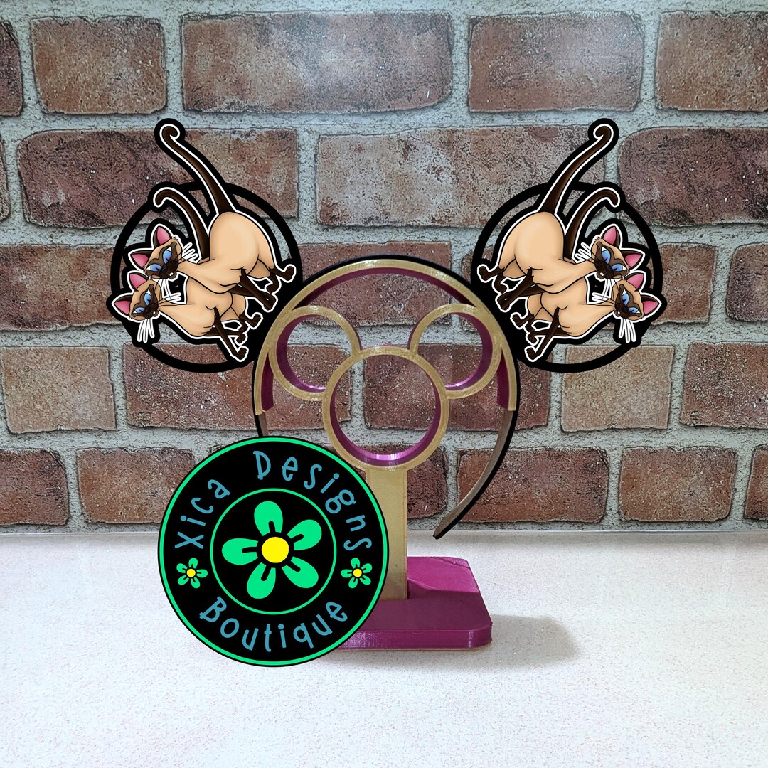 Si and Am Mouse Ears, 3D Printed Lady and the Tramp Headband, Siamese ...