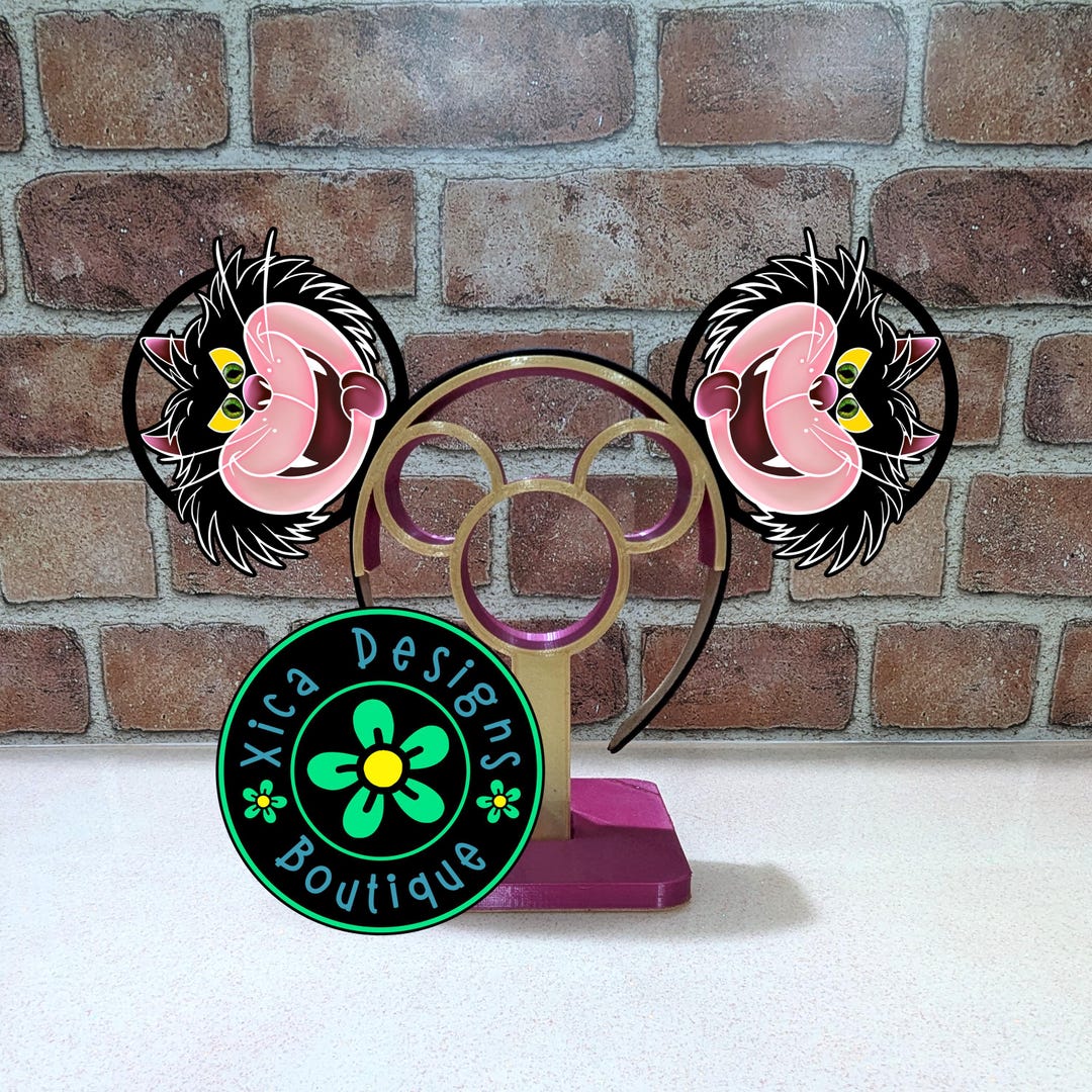 3D Printed Lucifer Mickey Ears, 3D Printed Mouse Ears, Cinderella ...