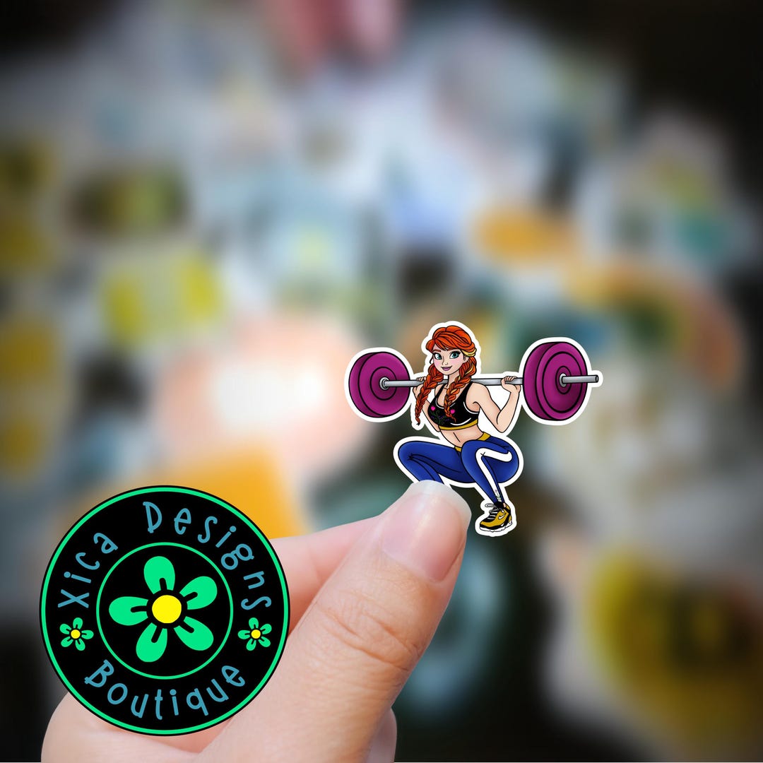 Princess Squats Vinyl Sticker: Waterproof Workout Gym Decal - Etsy