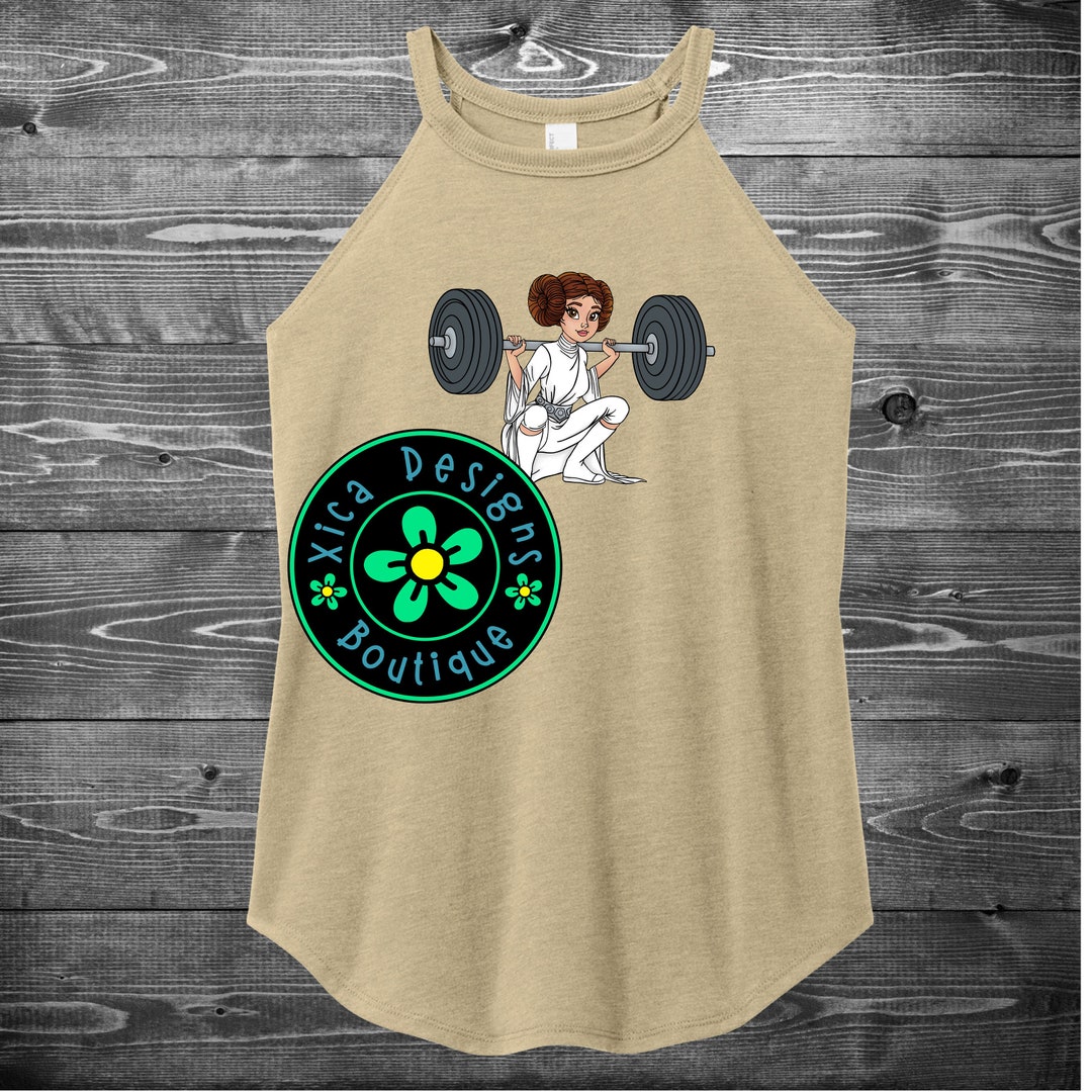 Princess Leia Squats Rocker Tank: Women's Workout Gym Apparel - Etsy