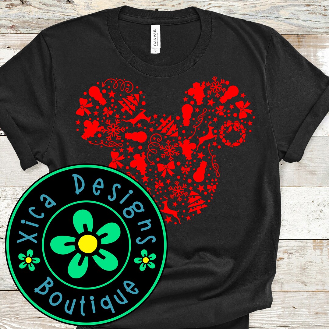 Mickey Mouse Christmas Shirt: Holiday Head Tee - Etsy Canada