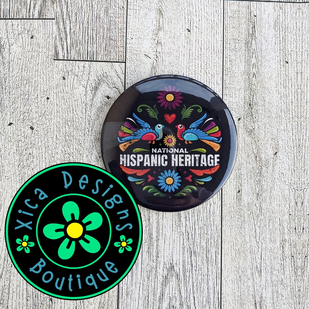Hispanic Heritage Month Pinback Button Badge 3" Metal Back, Latin Power ...