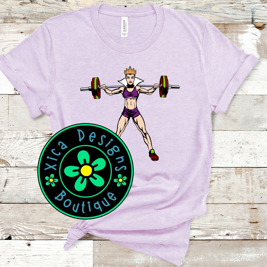Workout Evil Queen Shirt, DTG Disney Workout Shirt, Villains Fitness ...