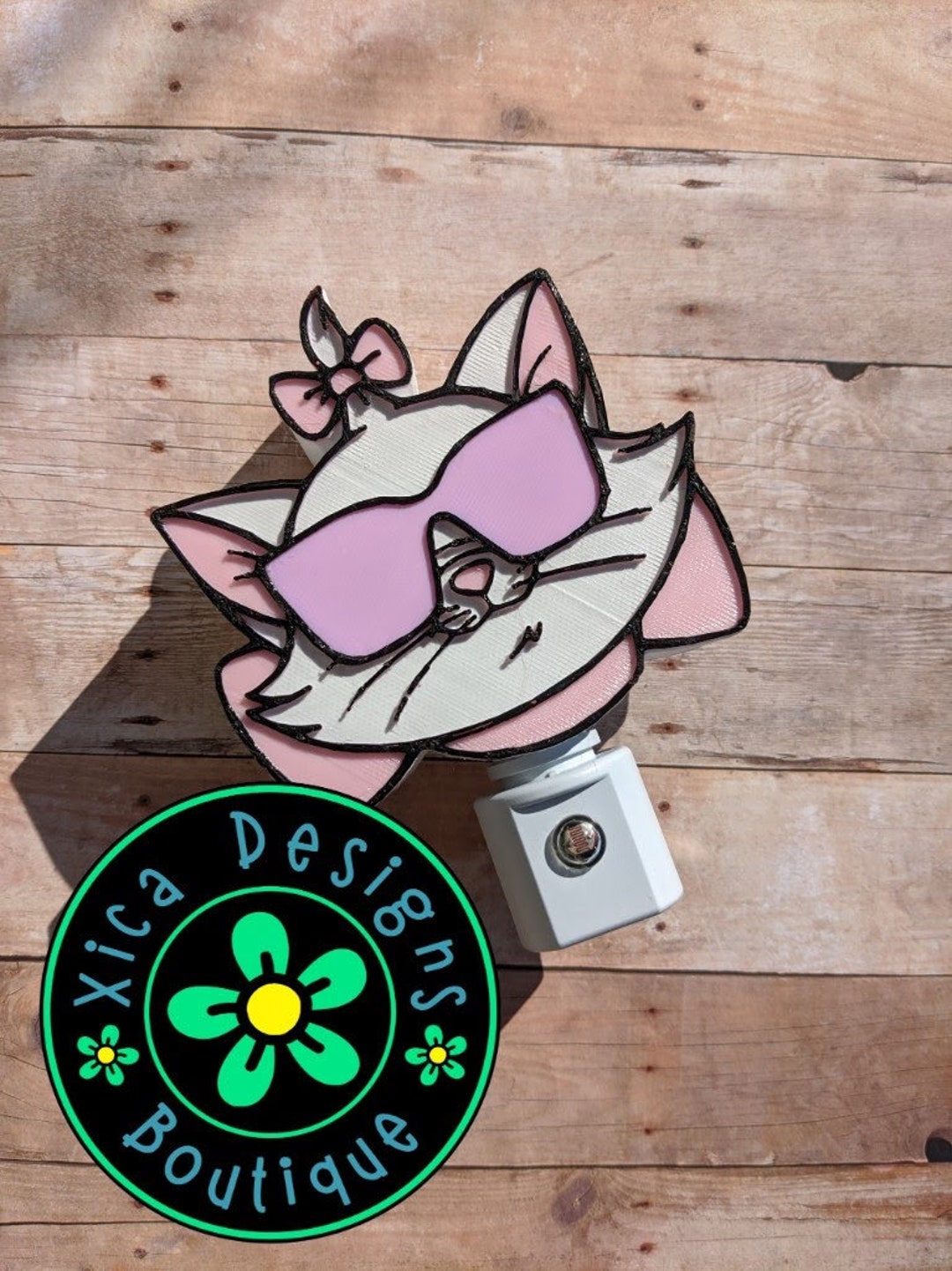 Disney 3D Printed Marie the Aristocats Inspired LED Night Light, 3D ...