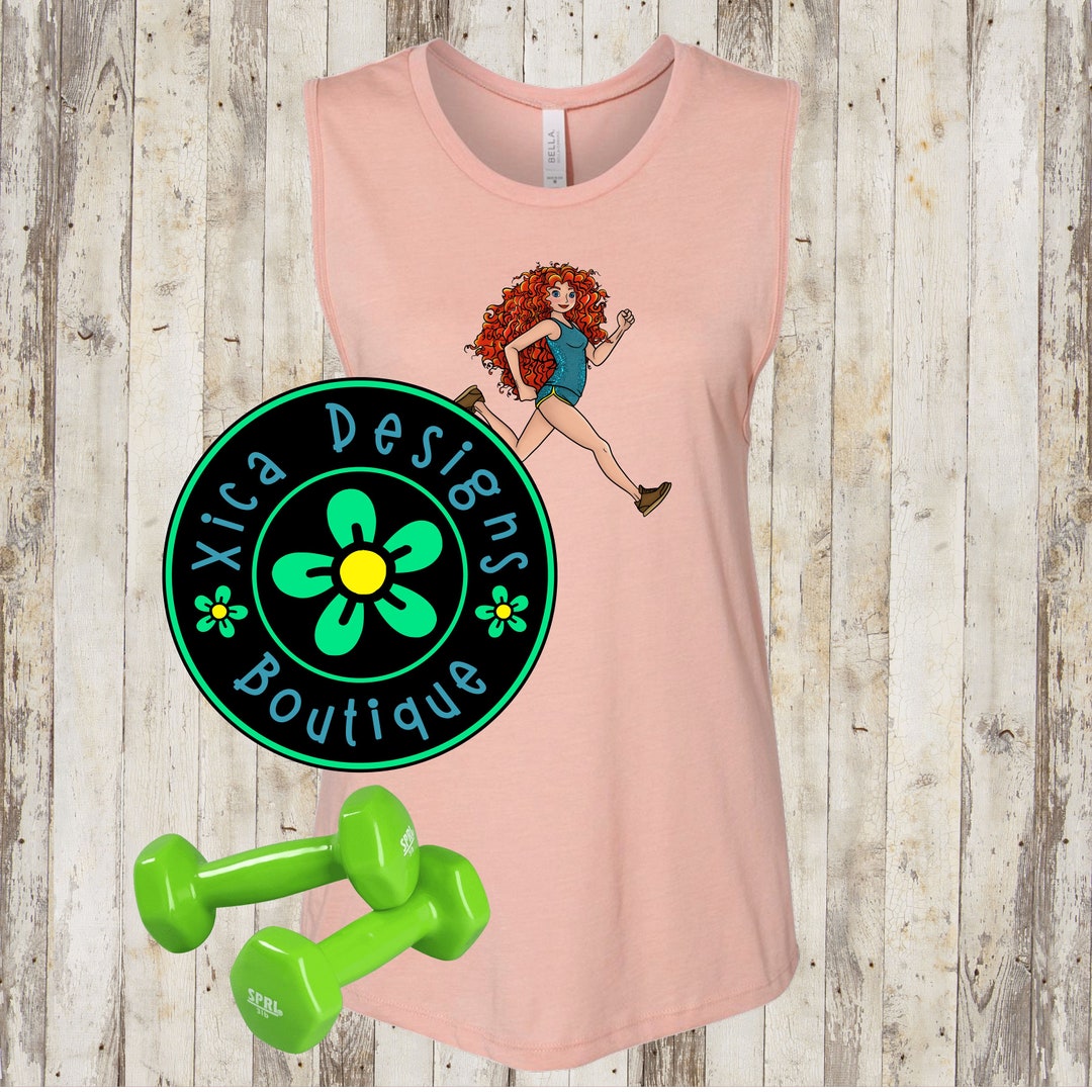 Merida Running Muscle Tank, Merida Shirt, Disney Princess Half Marathon ...