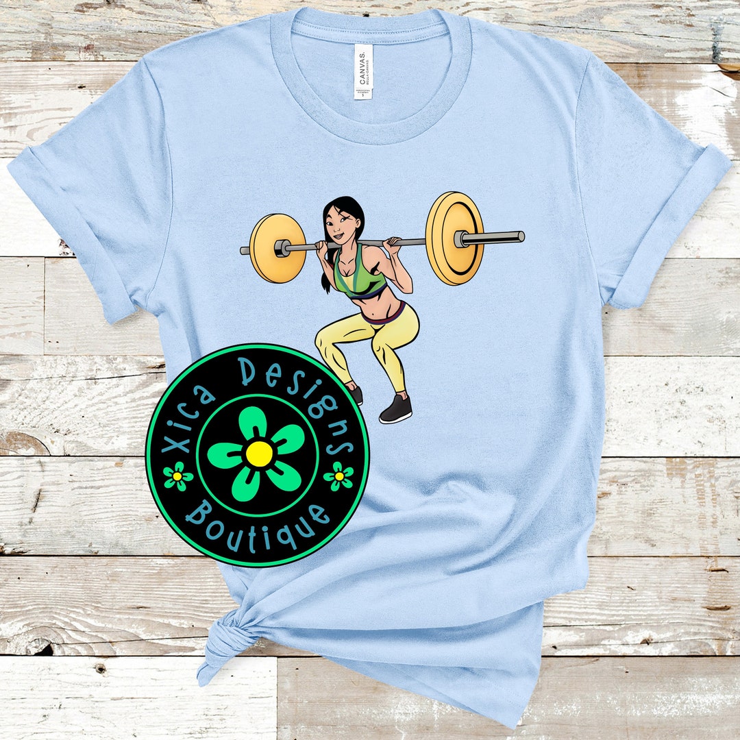 Squats Mulan DTG Shirt, Disney Fitness, Gym Shirt, Workout Shirt ...
