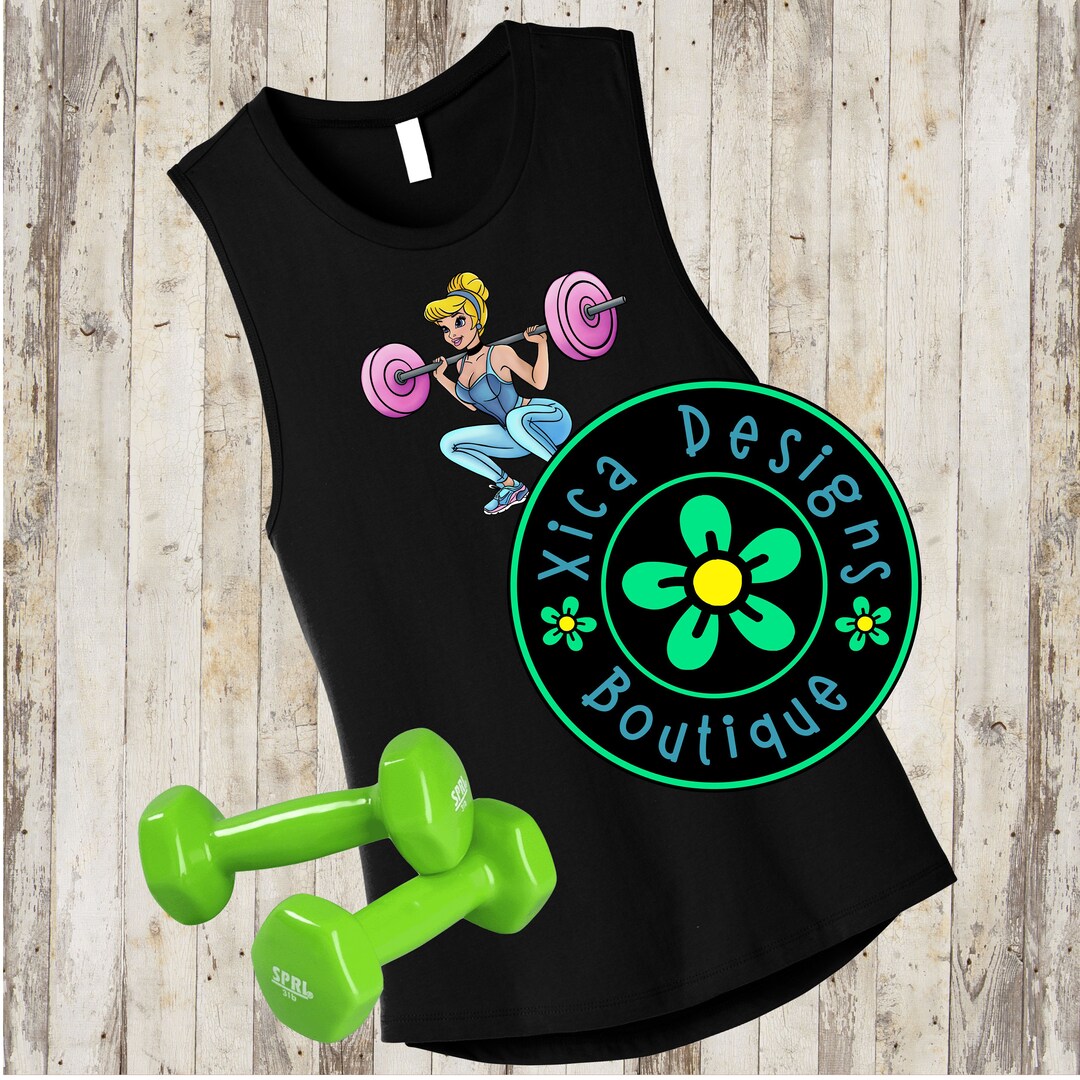 Squats Cinderella Muscle Tank, Disney Workout Shirt - Etsy