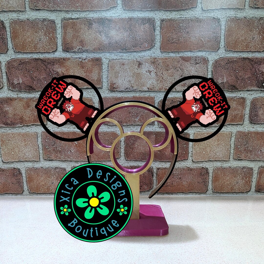 3D Printed Wreck It Ralph Mickey Mouse Ears Headband, Disney Theme Park ...