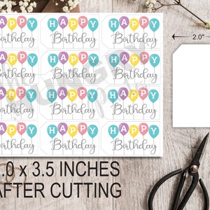 Balloon Tags, Birthday Tags, Happy Birthday Tags, Printable Birthday ...