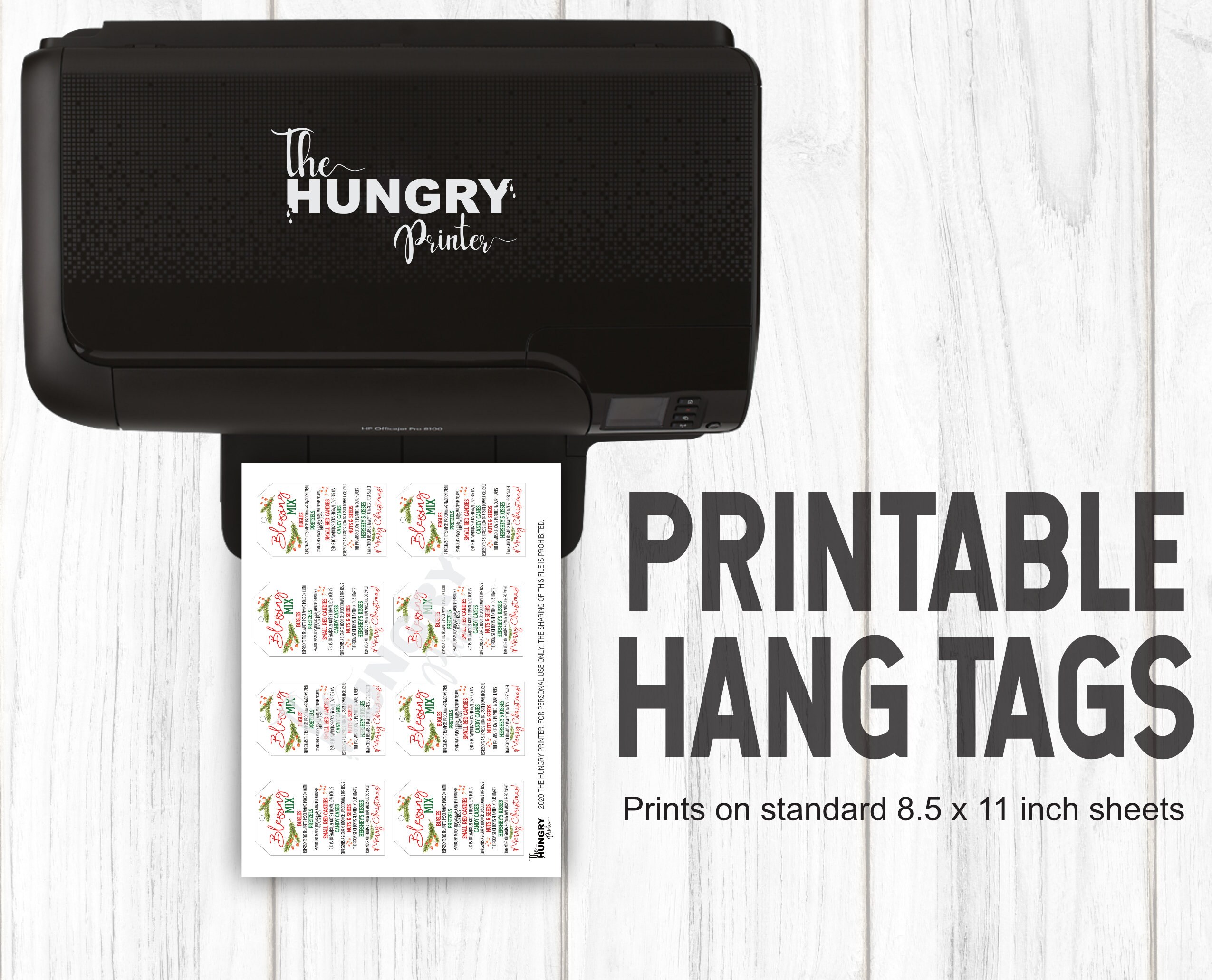 Printable Christmas Tags, Blessing Mix Label, Christmas Blessing Mix ...