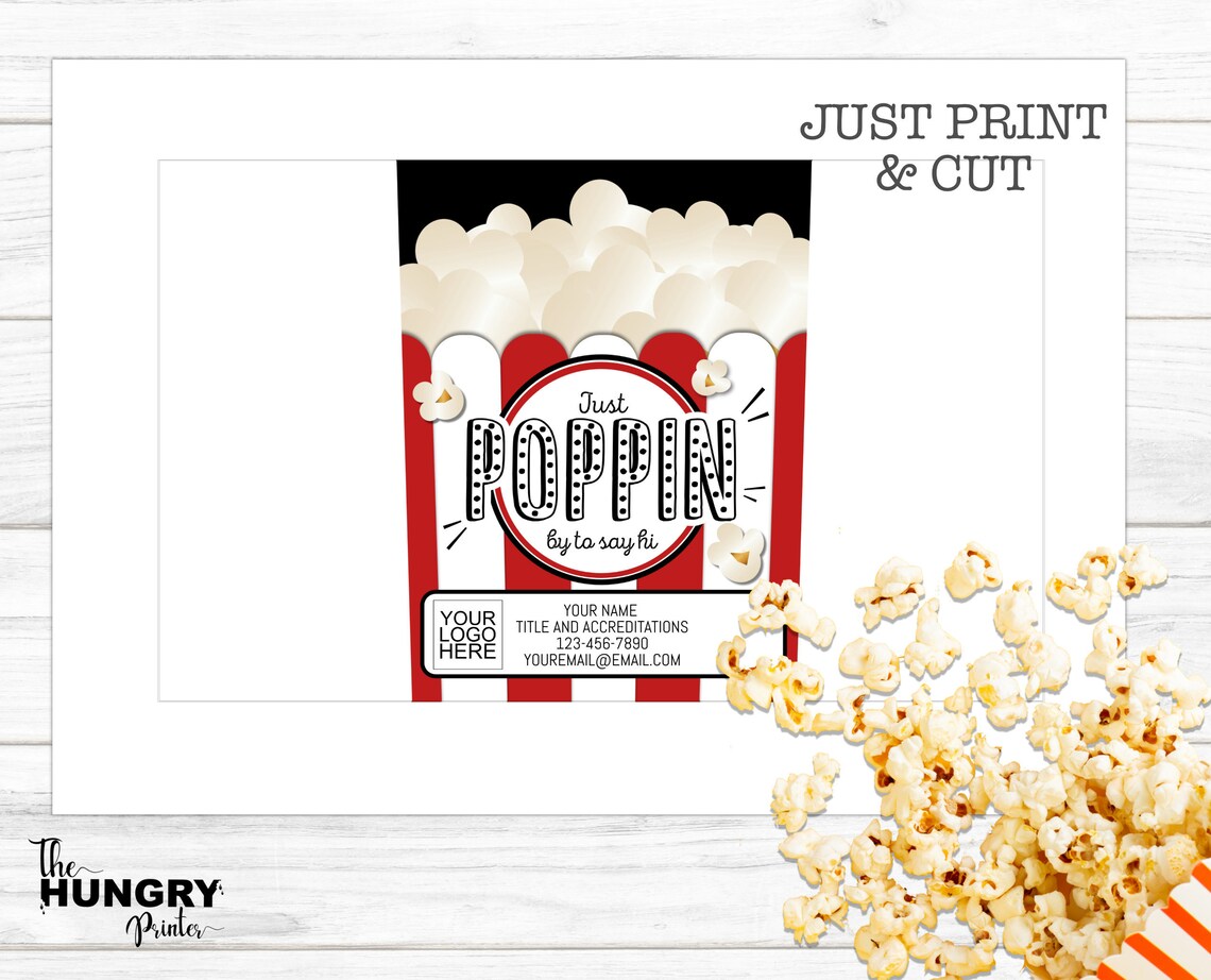 Popcorn Pop By Popcorn Labels Popcorn Marketing Template - Etsy