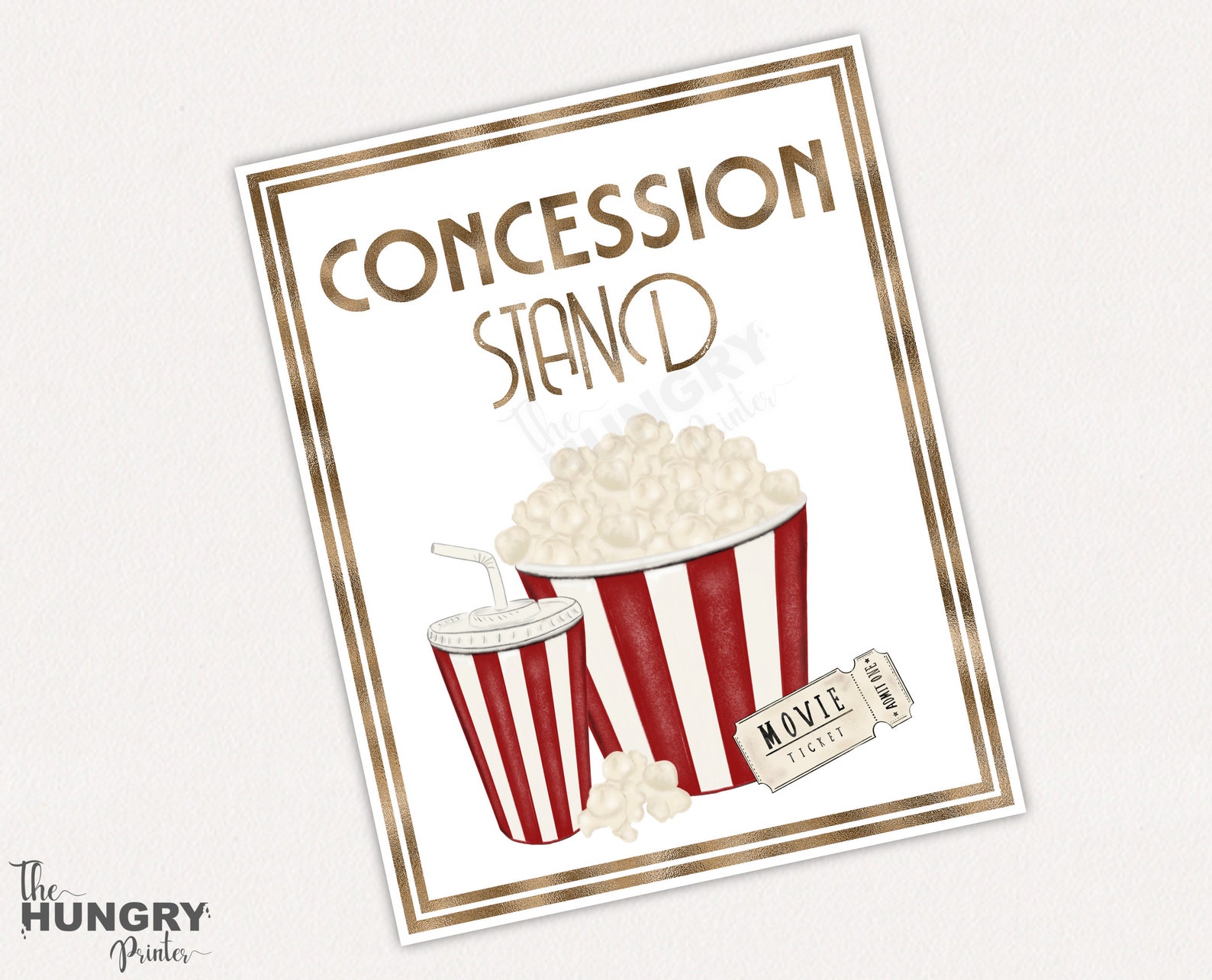 Movie Night Concession Stand Sign Concessions Sign Movie | Etsy