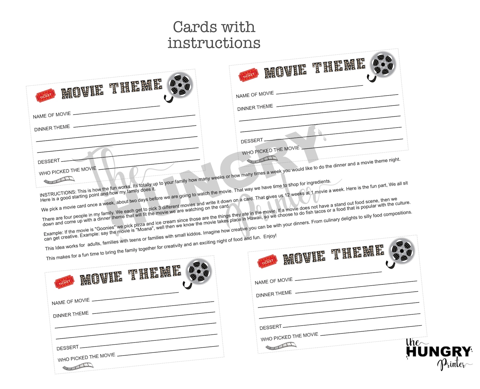 Family Movie Night Movie Night Bundle Movie Night Tickets - Etsy