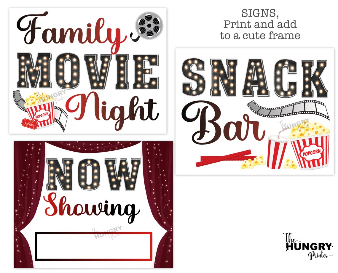 Family Movie Night Movie Night Bundle Movie Night Tickets - Etsy