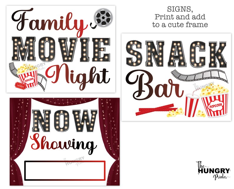 Family Movie Night Movie Night Bundle Movie Night Tickets - Etsy