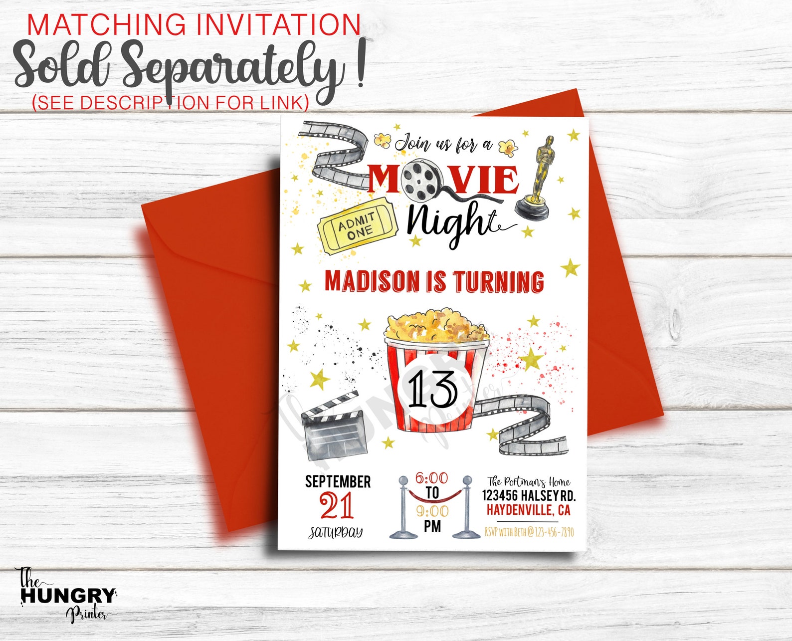 Movie Night Tag Movie Favor Tag Thanks for Popping by Tags - Etsy