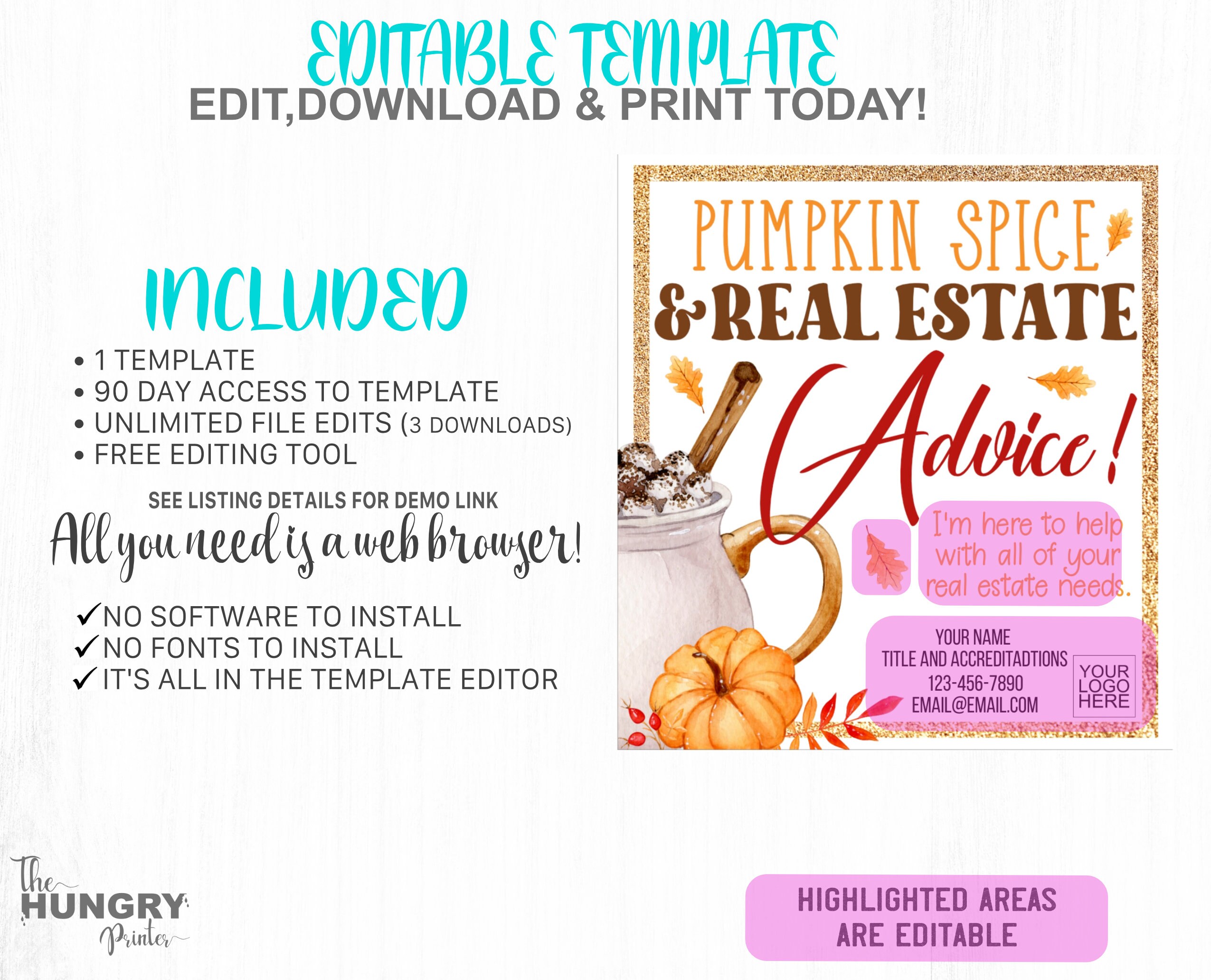 Pumpkin Spice and Real Estate Advice Fall Pop by Tags - Etsy