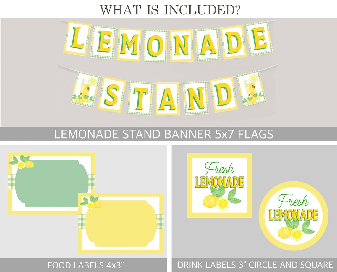 Lemonade Stand Set Lemonade Stand Sign Lemonade Stand Decor | Etsy