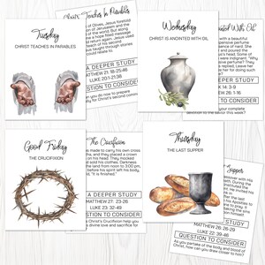 Holy Week Cards, Easter Story Cards, Easter Holy Cards, Easter Holy ...