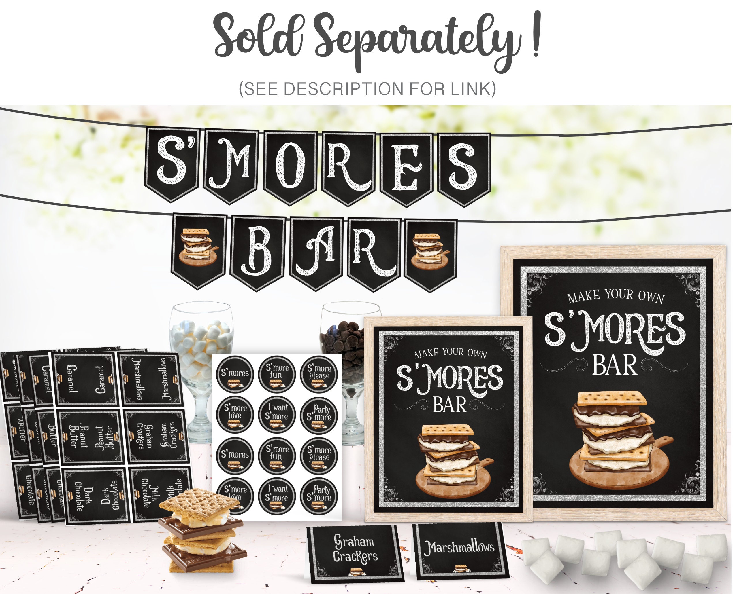 S'mores Menu Editable Smores Menu S'mores Bar Sign - Etsy