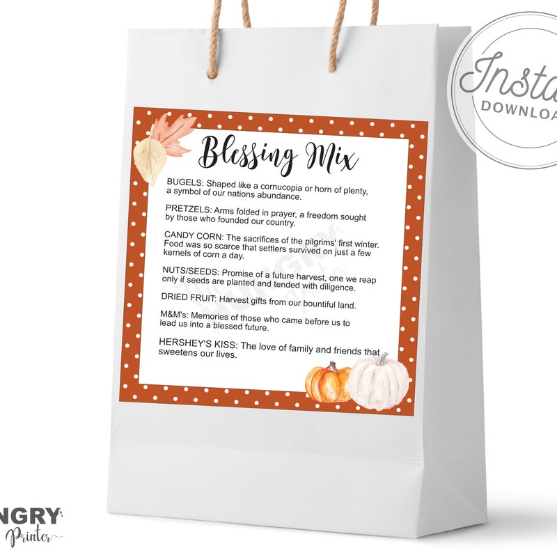 Thanksgiving Blessing Mix - Etsy