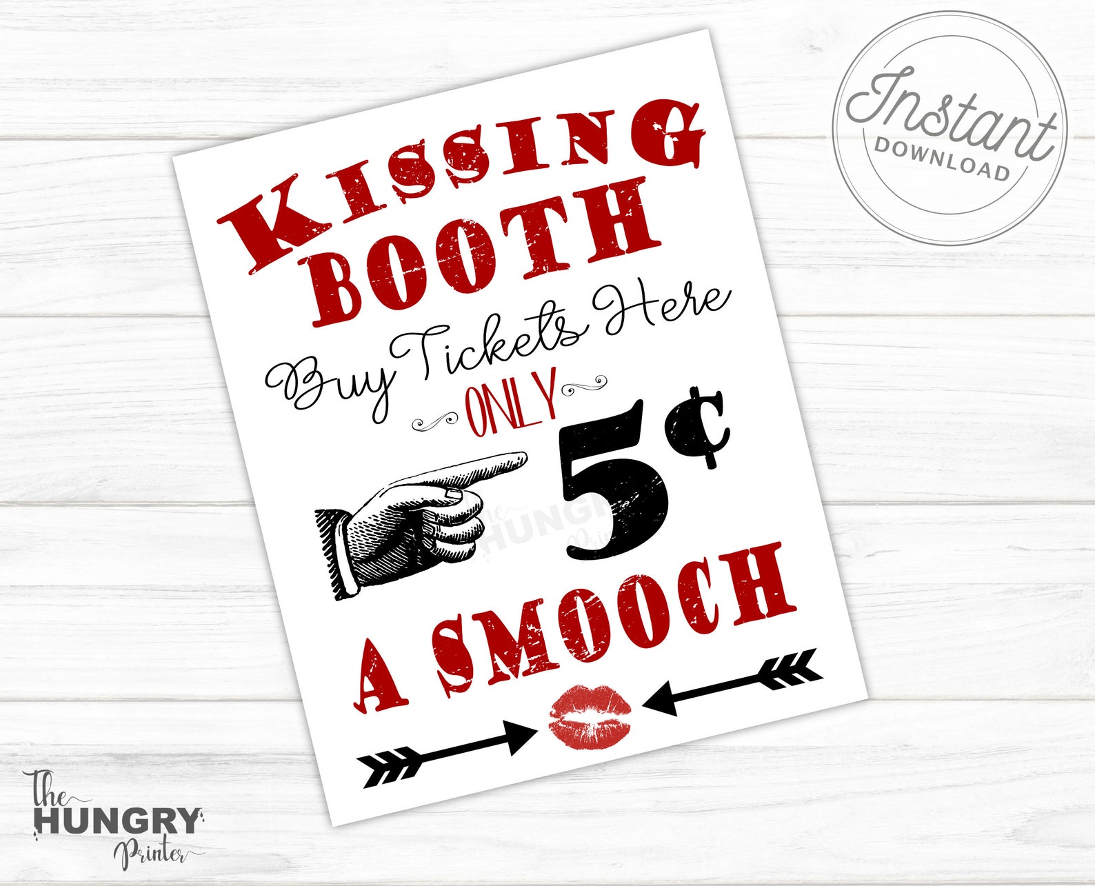 Kissing Booth Sign Valentine's Sign Valentine's Day - Etsy