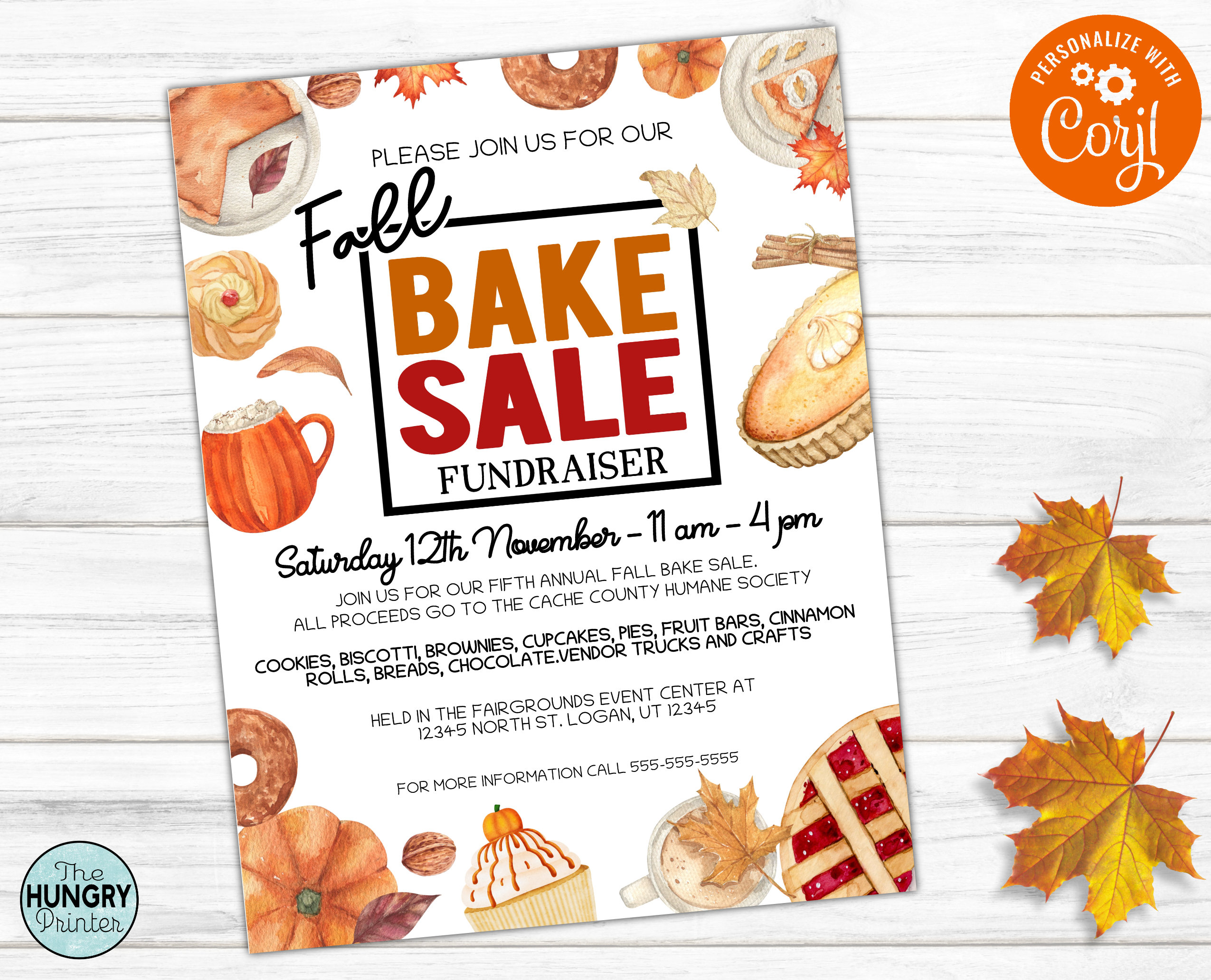 Fall Bake Sale Flyer