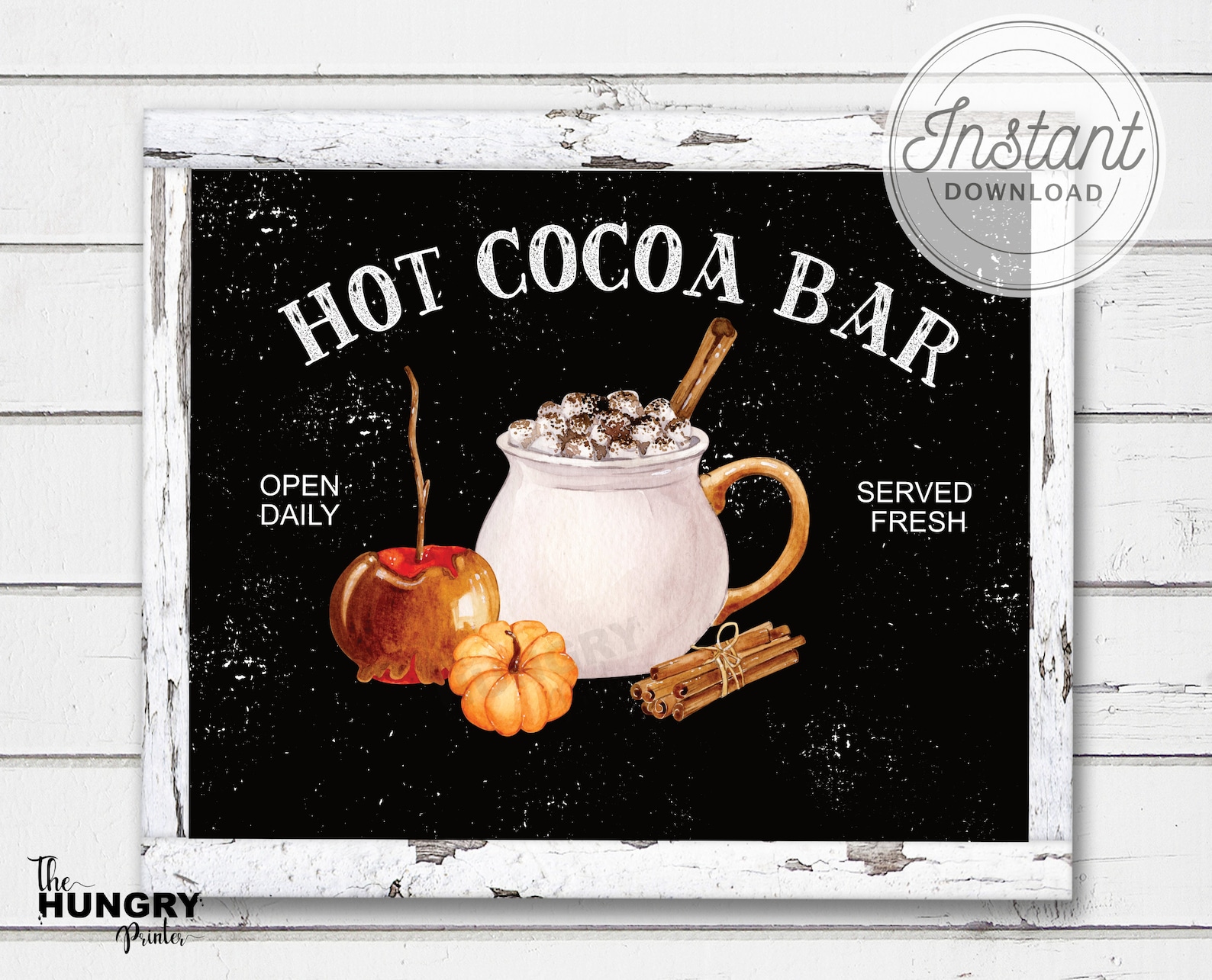 Printable Hot Cocoa Sign Printable Hot Cocoa Bar Hot Cocoa - Etsy