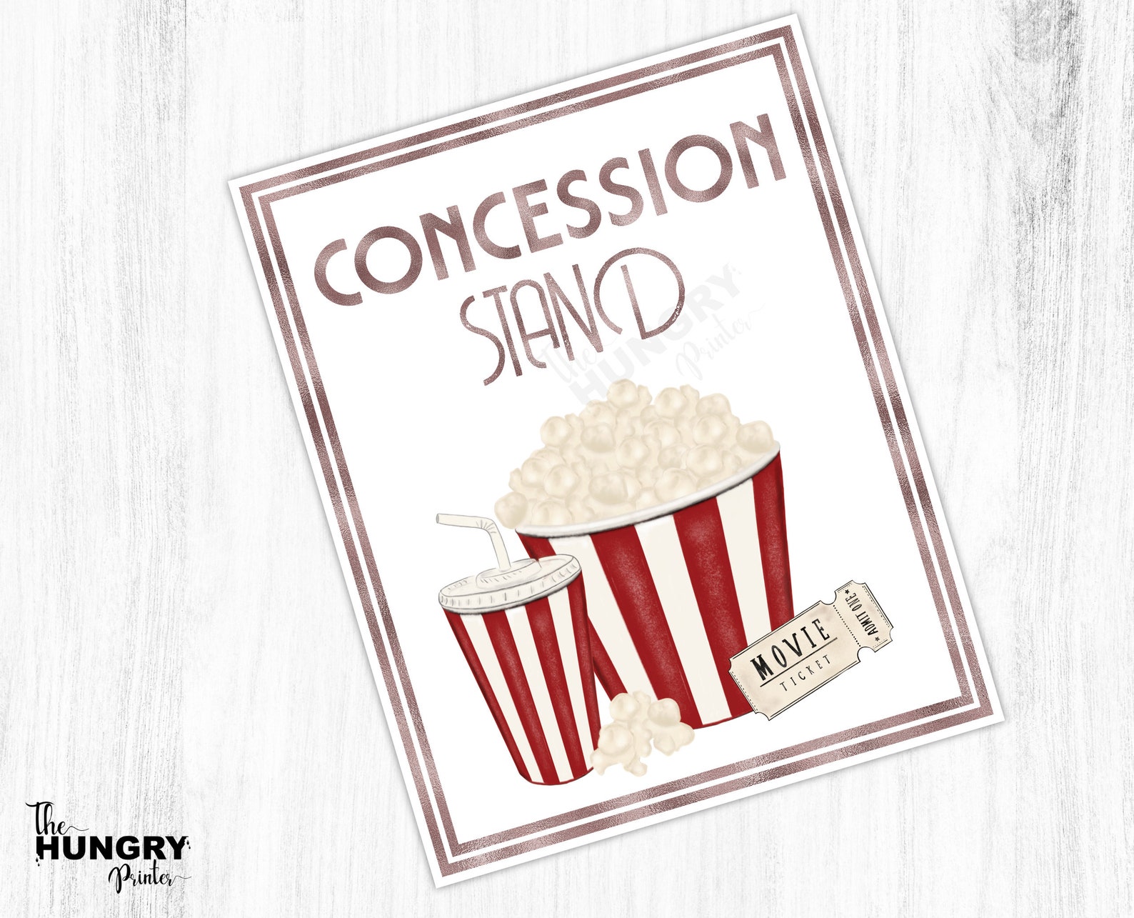Movie Night Concession Stand Sign Concessions Sign Movie - Etsy