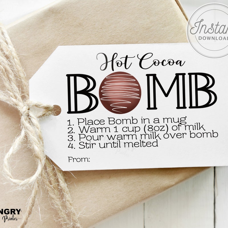 Hot Cocoa Bomb Tags - Etsy