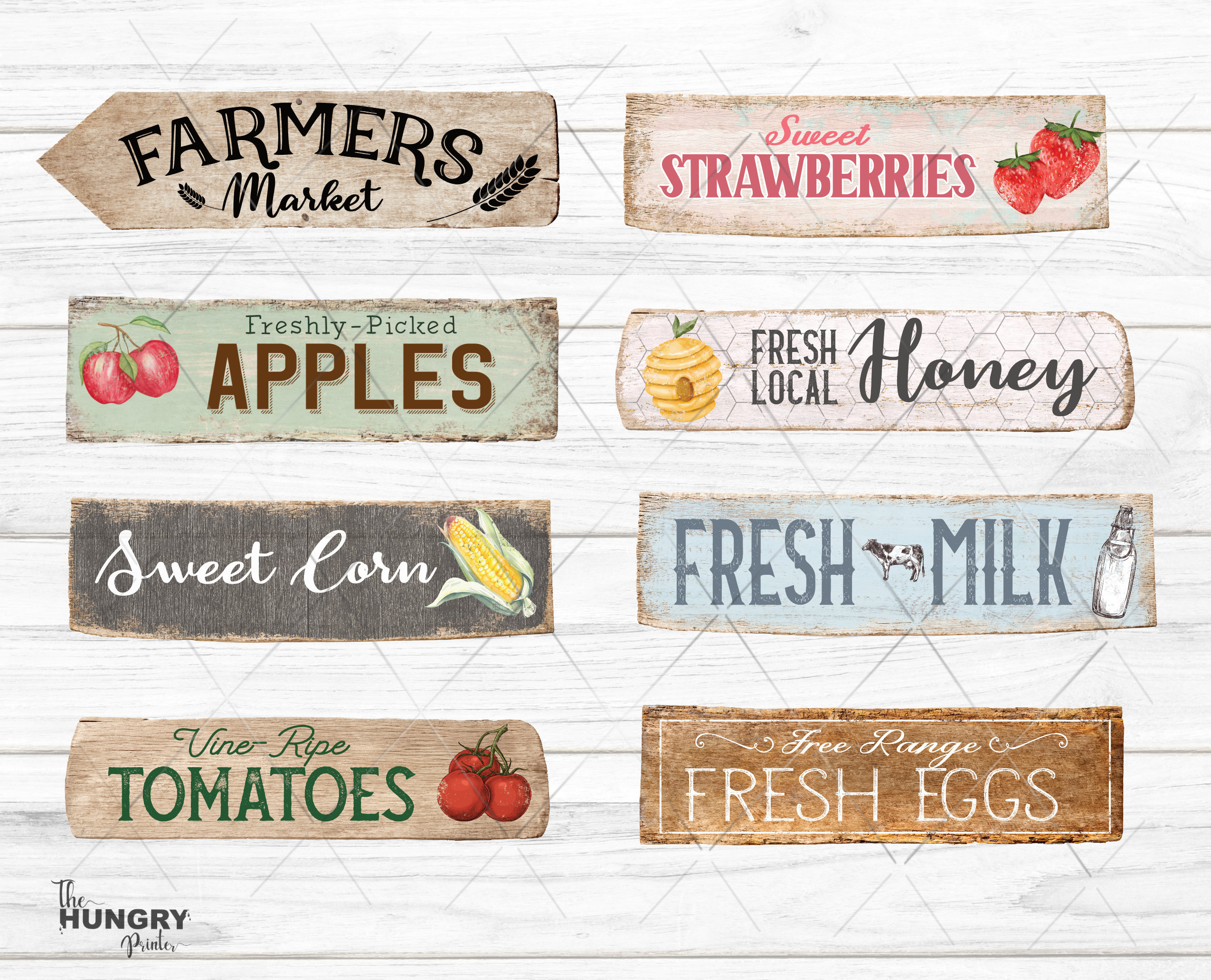 Farmers Market Directional Signs, Party Decor (PDF & JPG) - Etsy