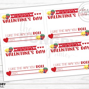 Fruit Rollup Valentine, Valentine Fruit Snack Card, School Valentine ...