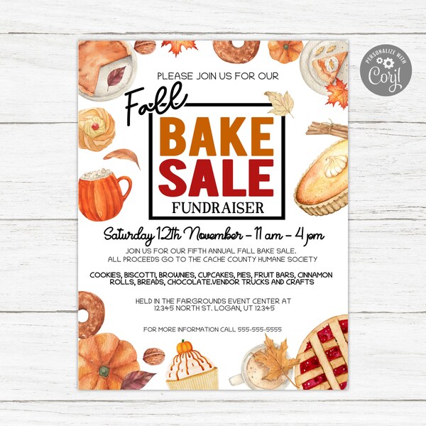 Baked Goods Flyer - Etsy
