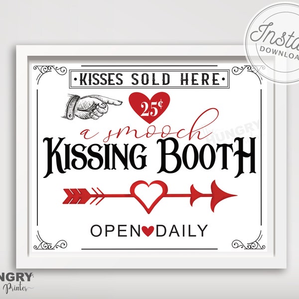Kissing Booth Sign - Etsy