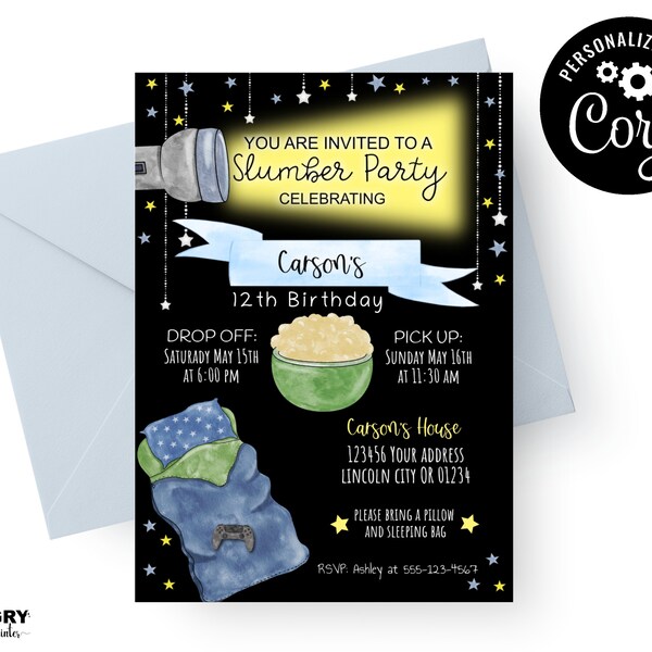 Sleepover Invitation Etsy France