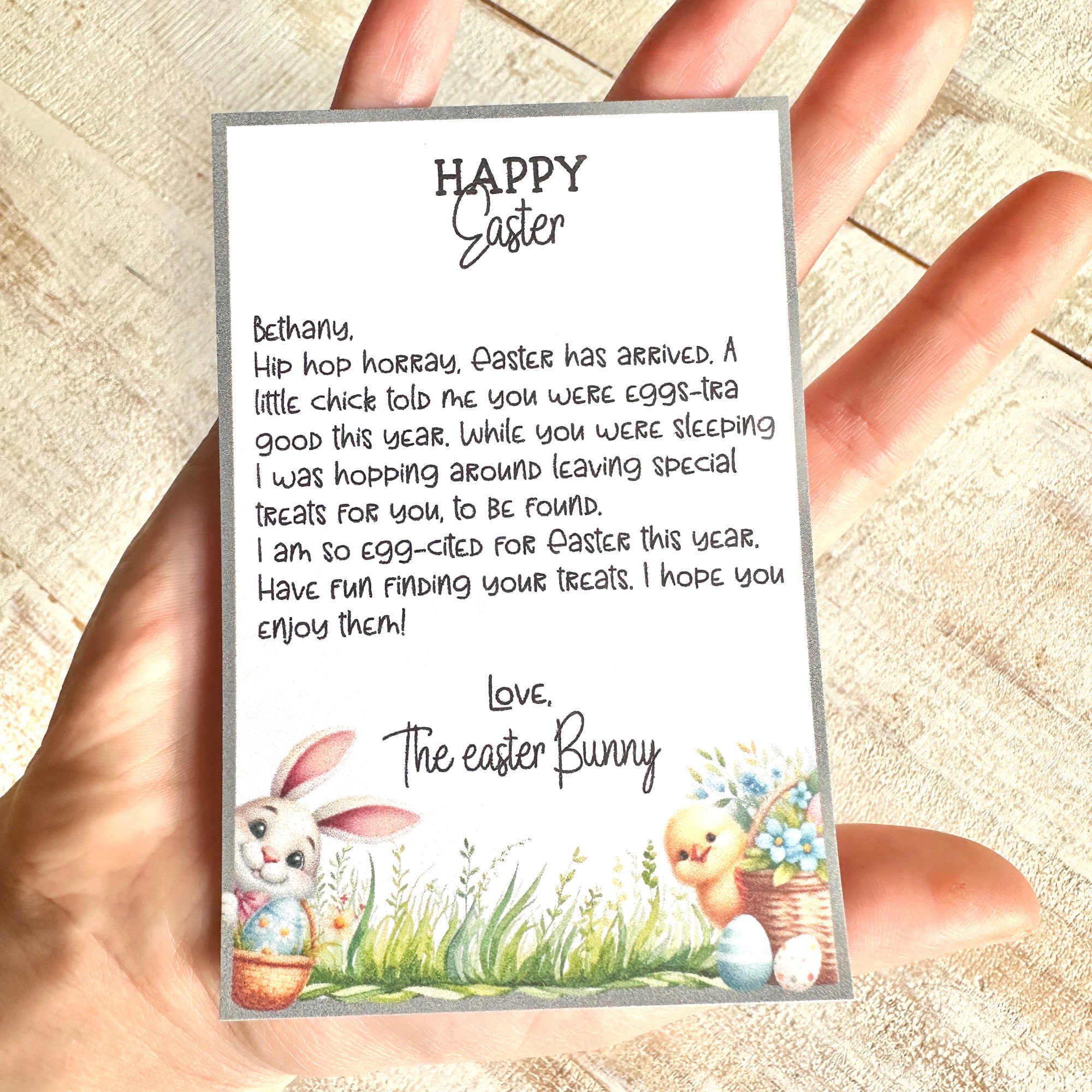 Easter Bunny Letter, Mini Easter Bunny Letter, Easter Bunny Note ...