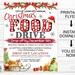 Holiday Food Drive Flyer, Christmas Festival Flyer, Editable Food Drive ...
