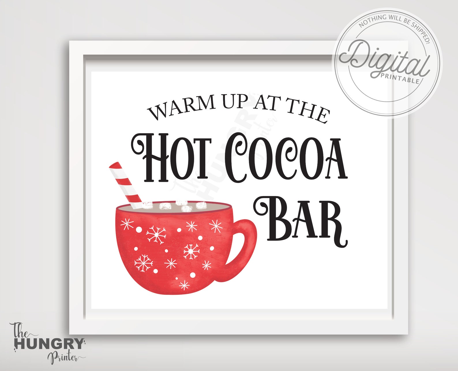 Printable Hot Cocoa Sign Printable Hot Cocoa Bar Hot Cocoa | Etsy