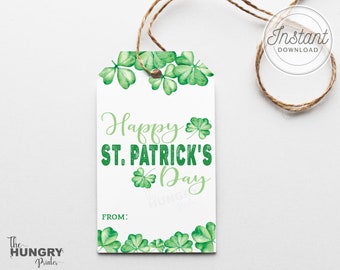 Shamrock Gift Tags - Etsy