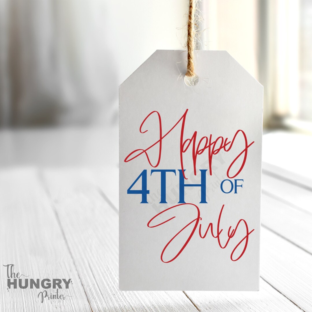 4th of July Tags, Printable 4th of July Tag, Gift Tags, 4th of July ...