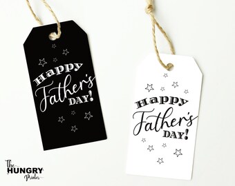 Printable Father's Day Tags, Happy Father's Day, Gift for Dad, Gift ...
