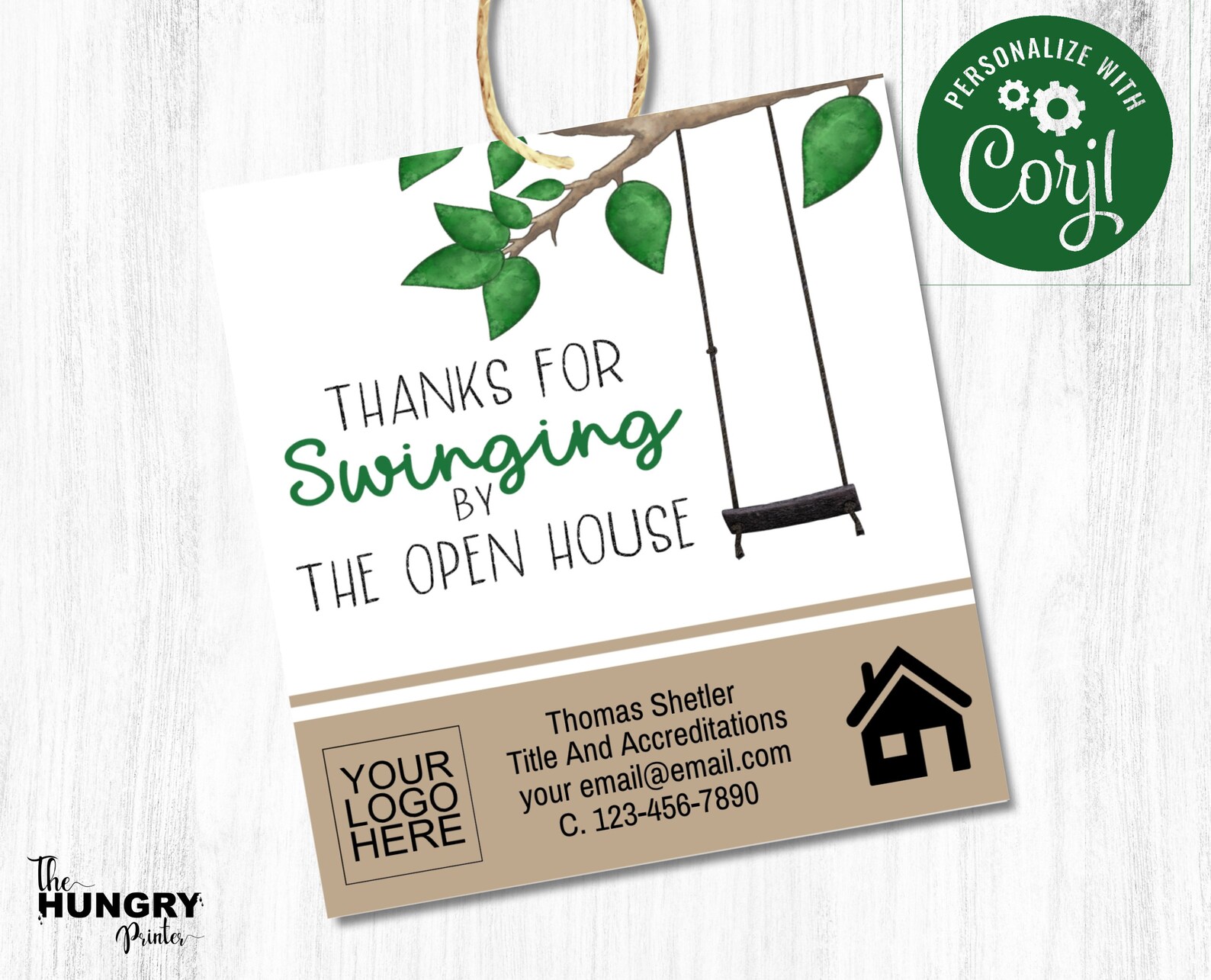 Thanks for Swinging By Open House Tags Pop by Tags Realtor - Etsy