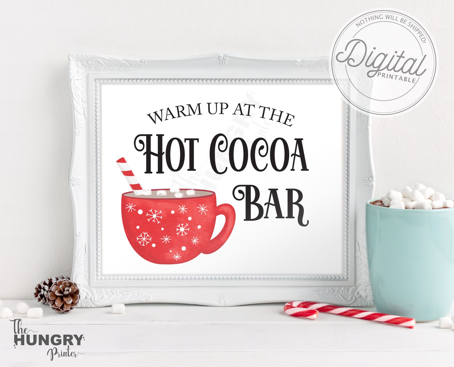 Printable Hot Cocoa Sign Printable Hot Cocoa Bar Hot Cocoa | Etsy
