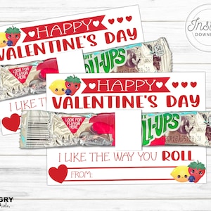 Fruit Rollup Valentine, Valentine Fruit Snack Card, School Valentine ...