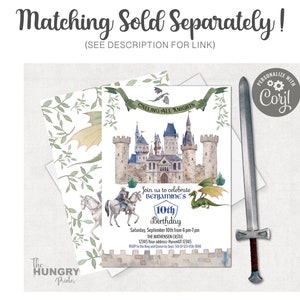 Knight Welcome Sign, Knight Centerpieces, Knight Birthday Party Sign ...