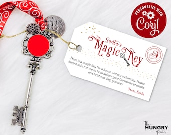Digital Santas Magic Key Tag printable Magic Key (Download Now) - Etsy